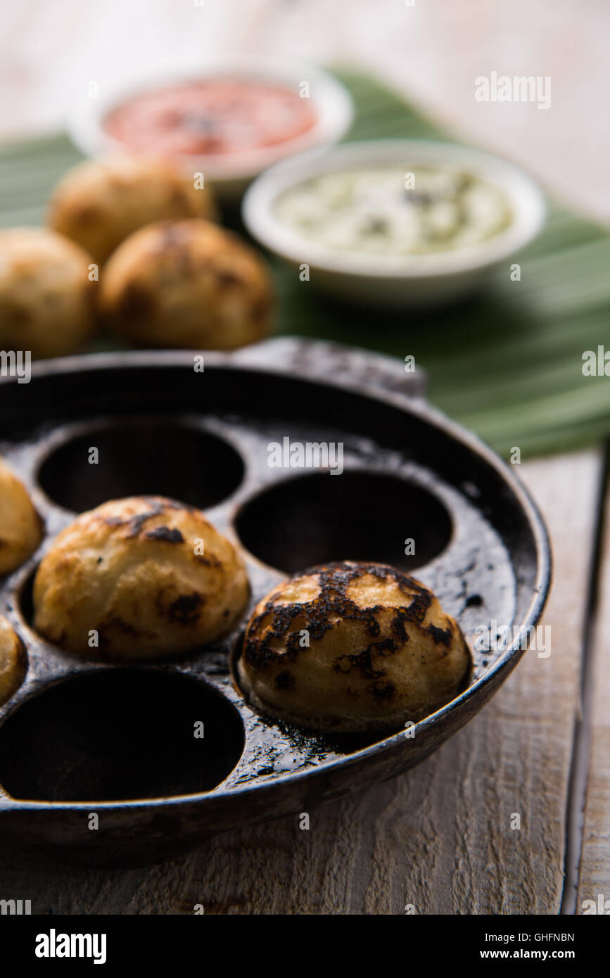 south indian popular food Appe or Appam or Rava Appe Stock Photo - Alamy