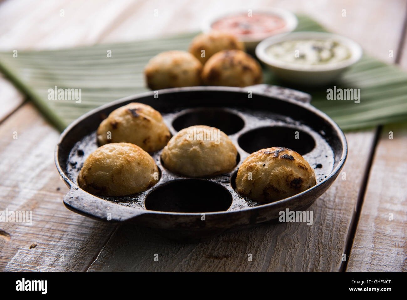 south indian popular food Appe or Appam or Rava Appe Stock Photo - Alamy