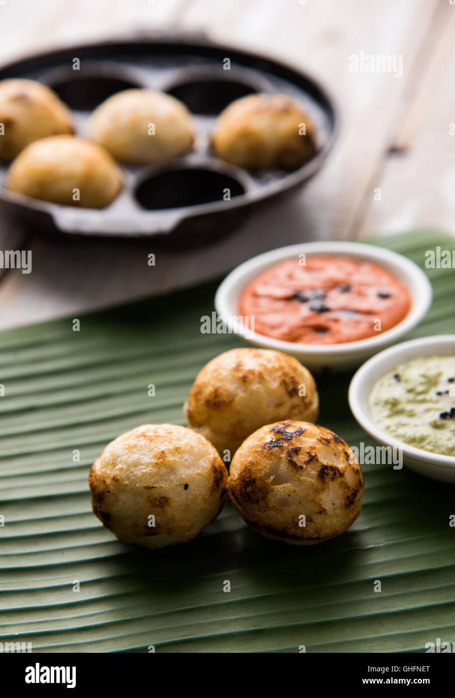 south indian popular food Appe or Appam or Rava Appe Stock Photo - Alamy