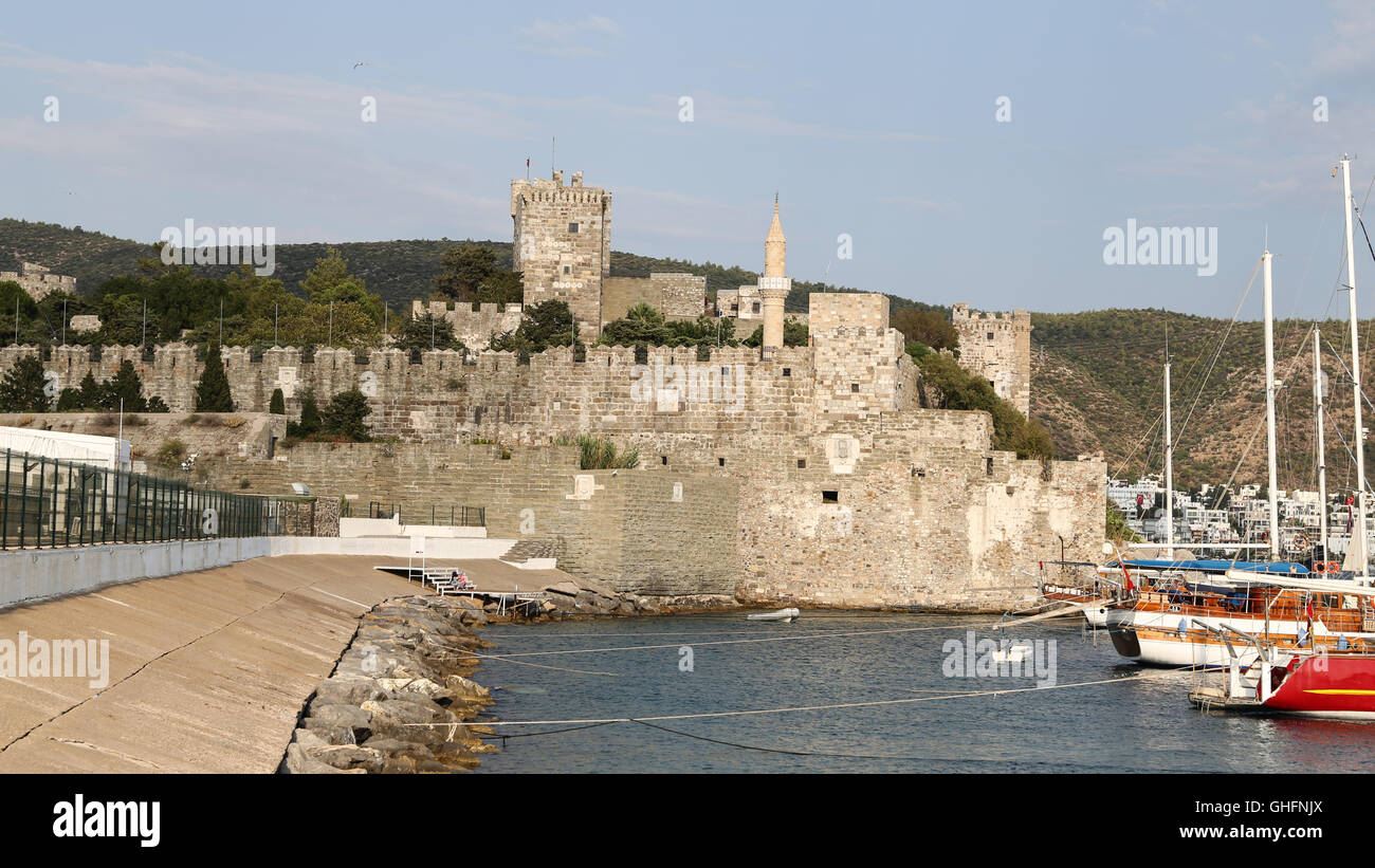 Bodrum Castle in Aegean Coast of Turkey Stock Photo - Alamy