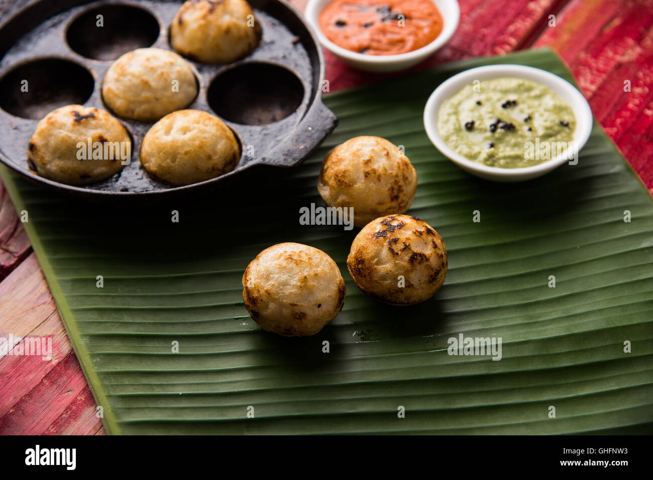 south indian popular food Appe or Appam or Rava Appe Stock Photo - Alamy