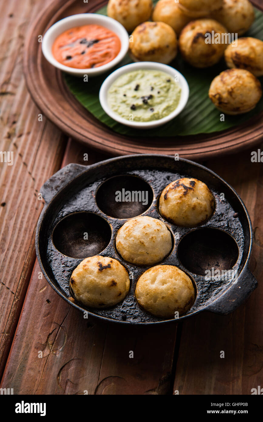 south indian popular food Appe or Appam or Rava Appe Stock Photo - Alamy
