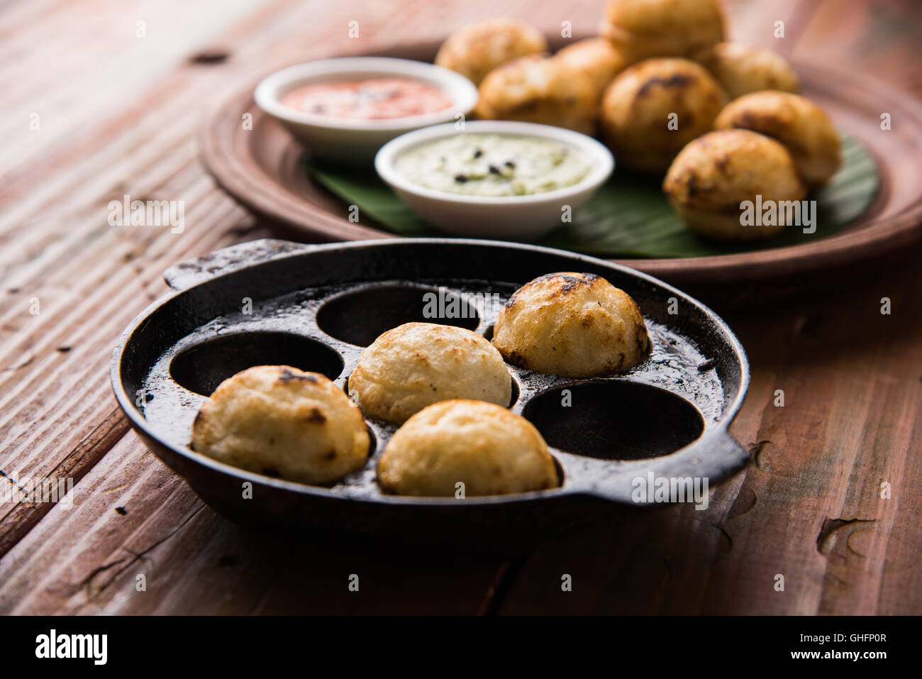 south indian popular food Appe or Appam or Rava Appe Stock Photo - Alamy