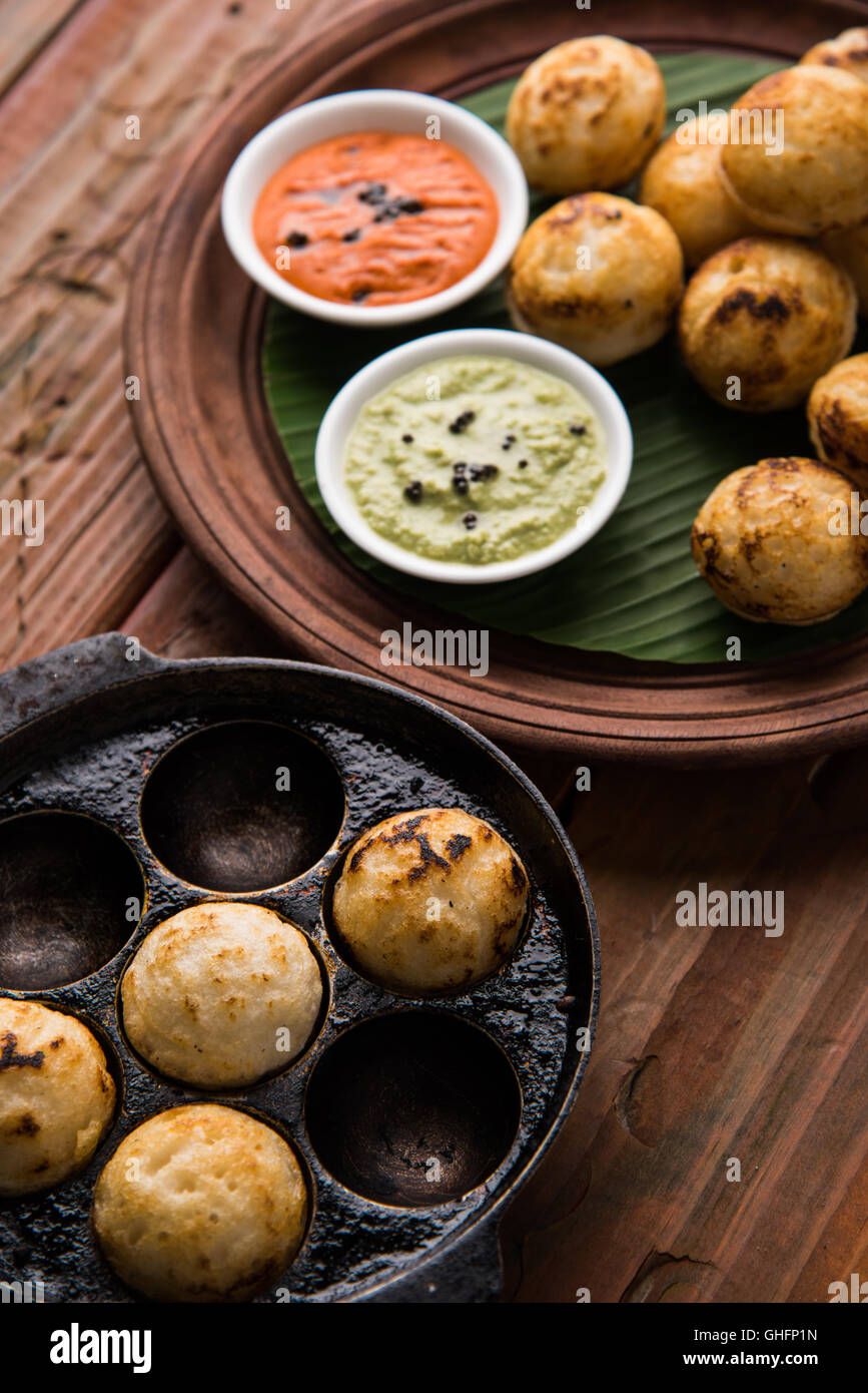 south indian popular food Appe or Appam or Rava Appe Stock Photo - Alamy