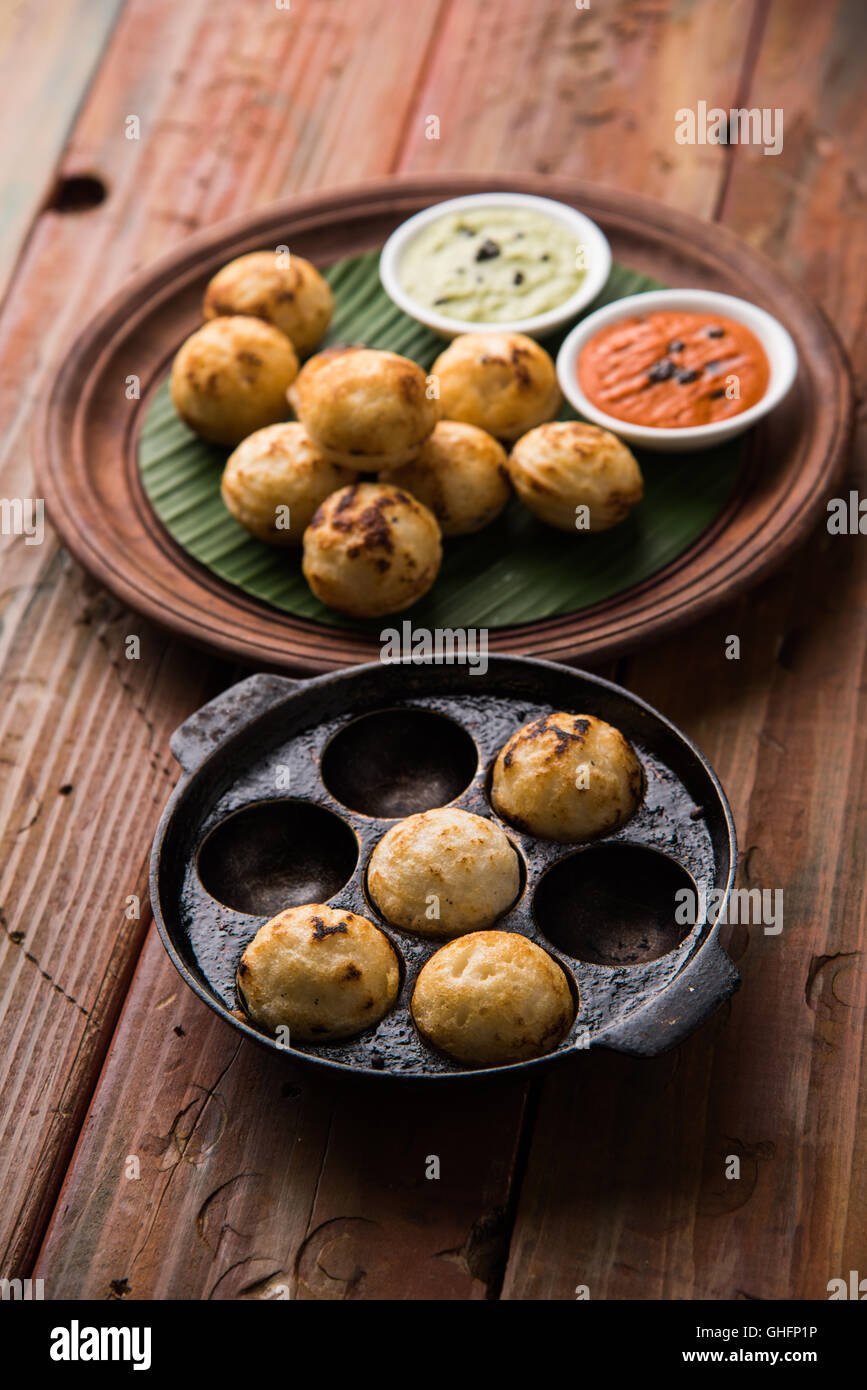 south indian popular food Appe or Appam or Rava Appe Stock Photo - Alamy