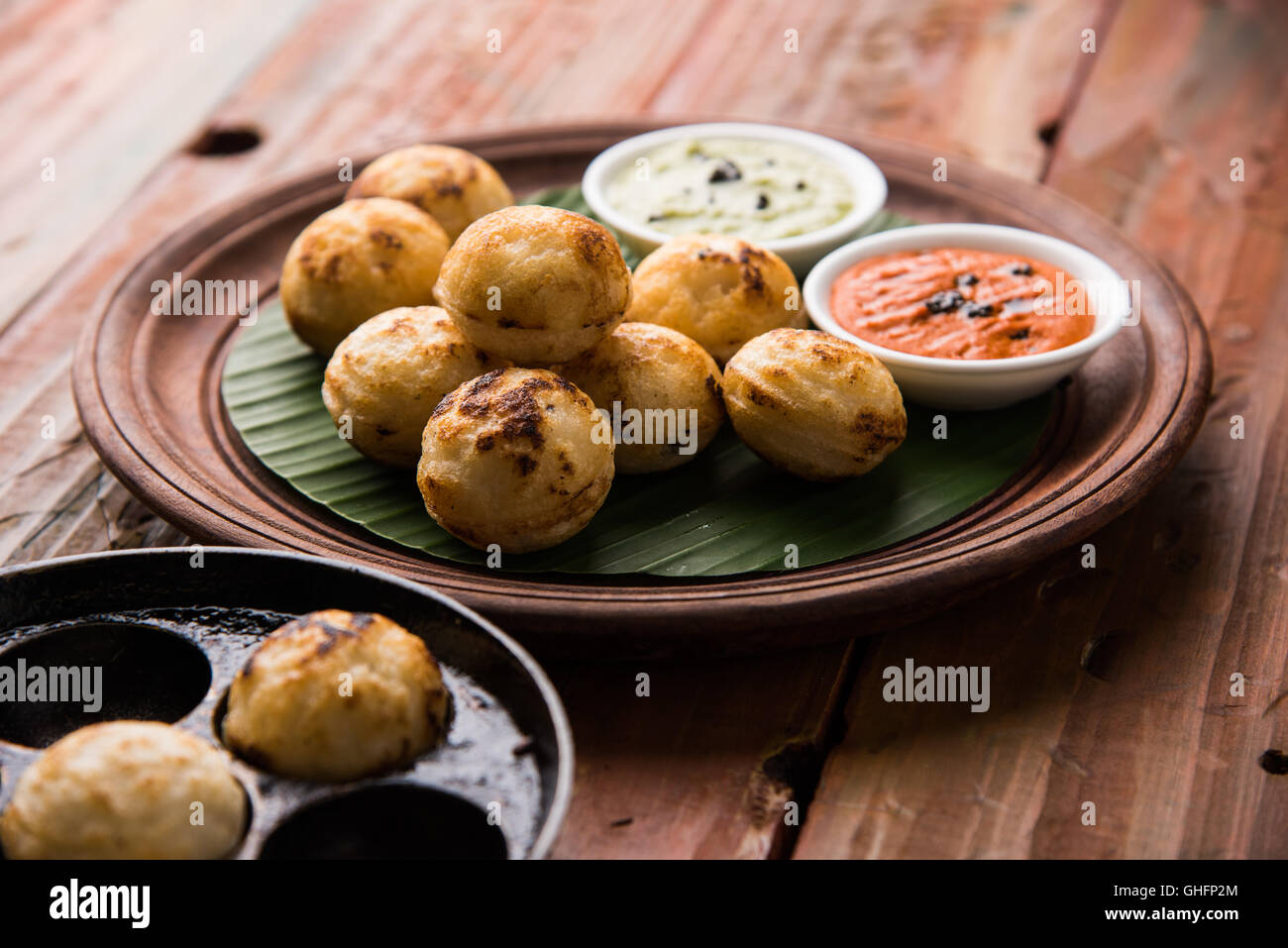 south indian popular food Appe or Appam or Rava Appe Stock Photo - Alamy