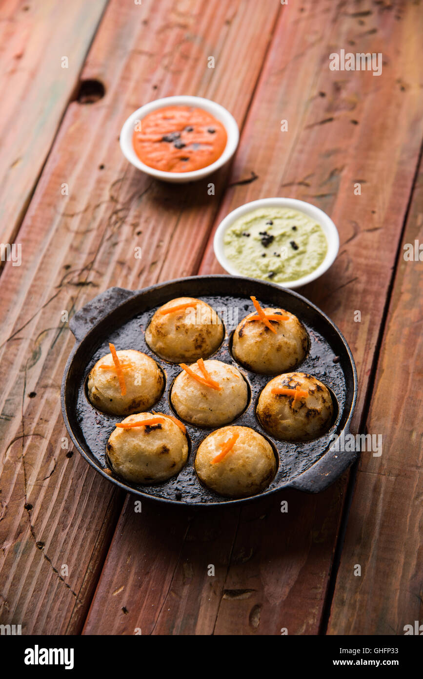 south indian popular food Appe or Appam or Rava Appe Stock Photo - Alamy