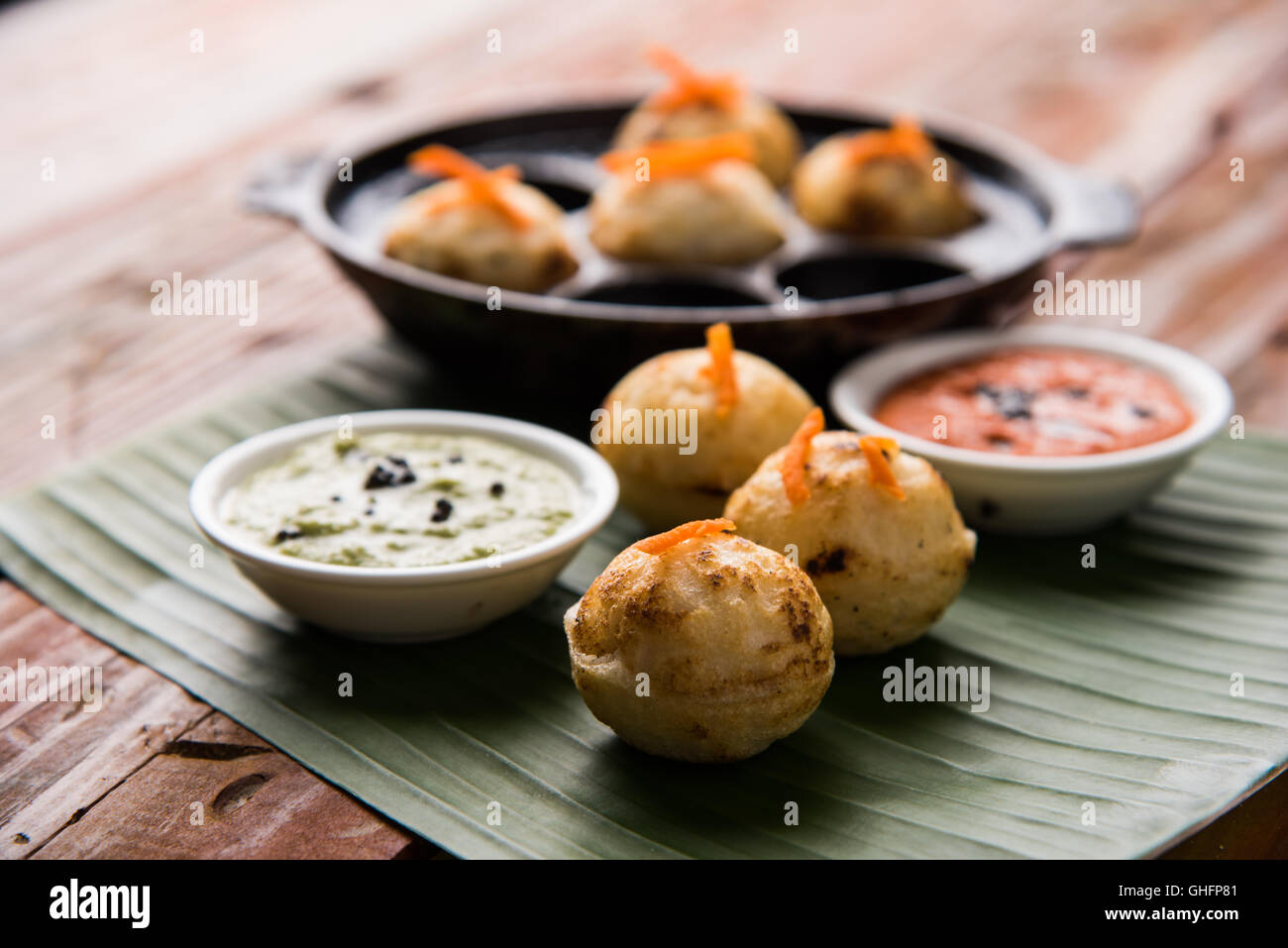 south indian popular food Appe or Appam or Rava Appe Stock Photo - Alamy