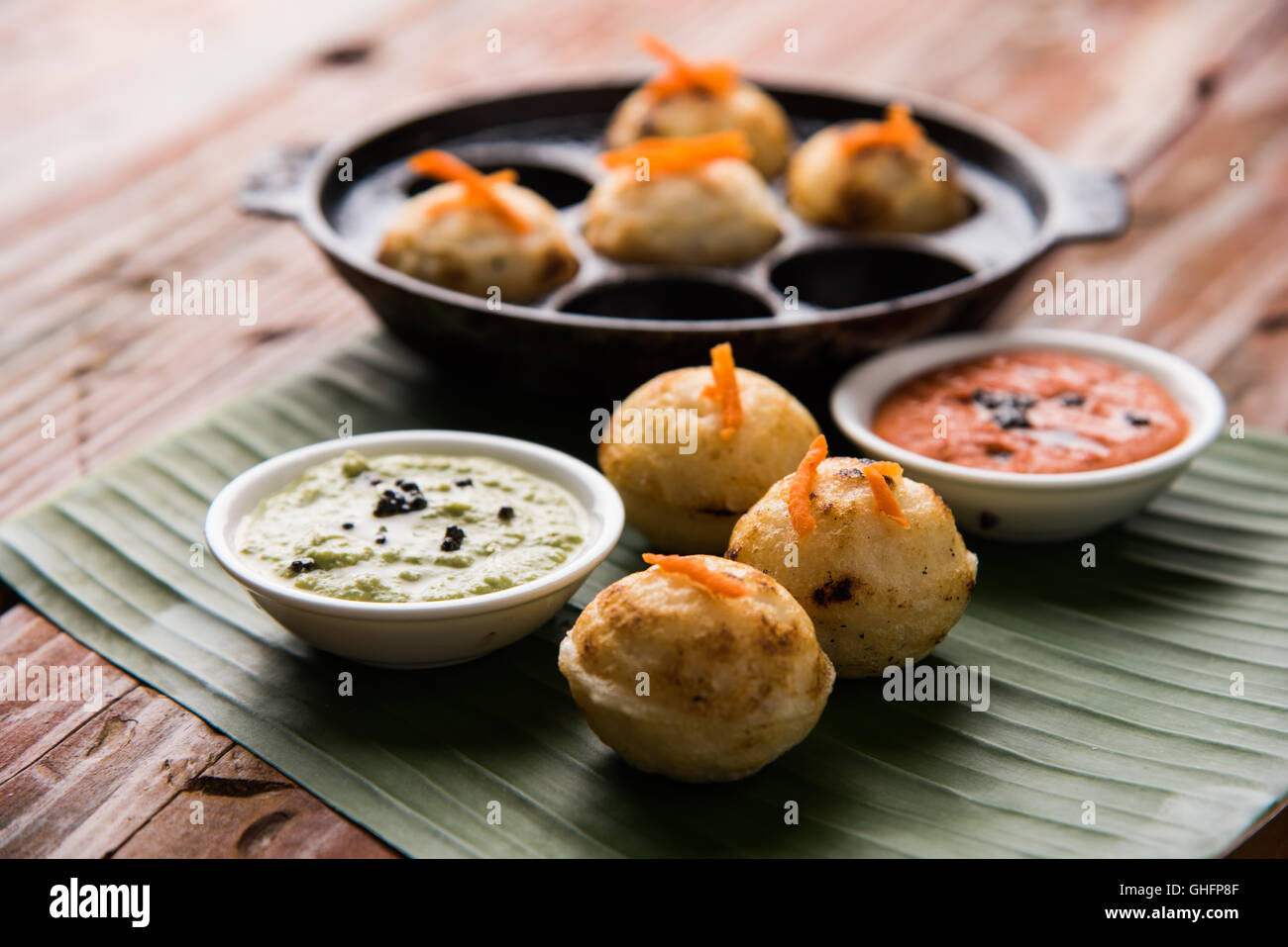 south indian popular food Appe or Appam or Rava Appe Stock Photo - Alamy