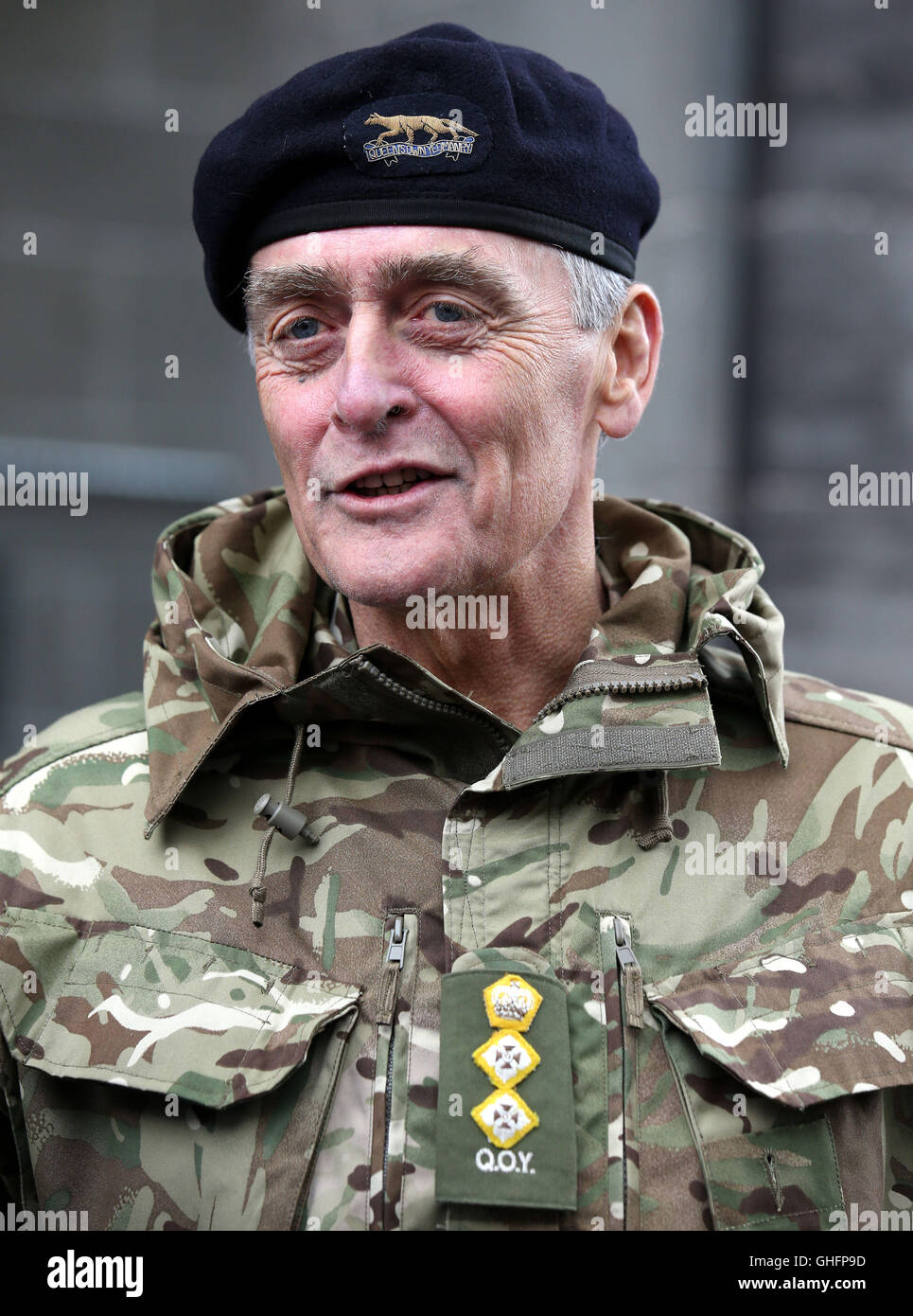 The Duke of Westminster during a parade before The Queens Own Yeomanry ...