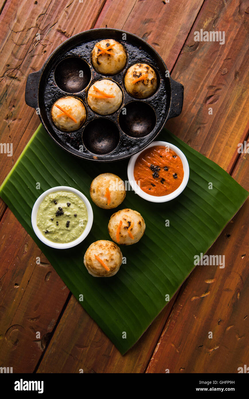 south indian popular food Appe or Appam or Rava Appe Stock Photo - Alamy