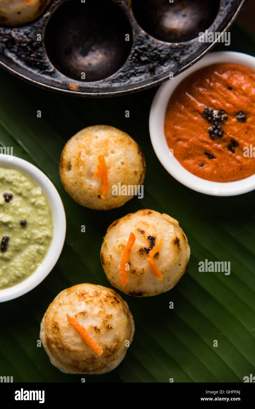 south indian popular food Appe or Appam or Rava Appe Stock Photo - Alamy