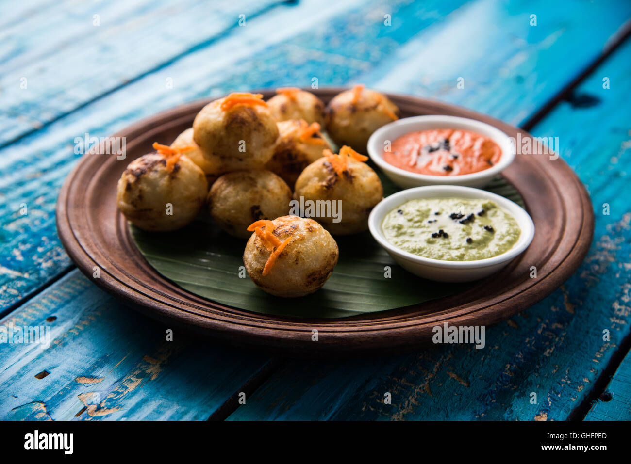 south indian popular food Appe or Appam or Rava Appe Stock Photo - Alamy