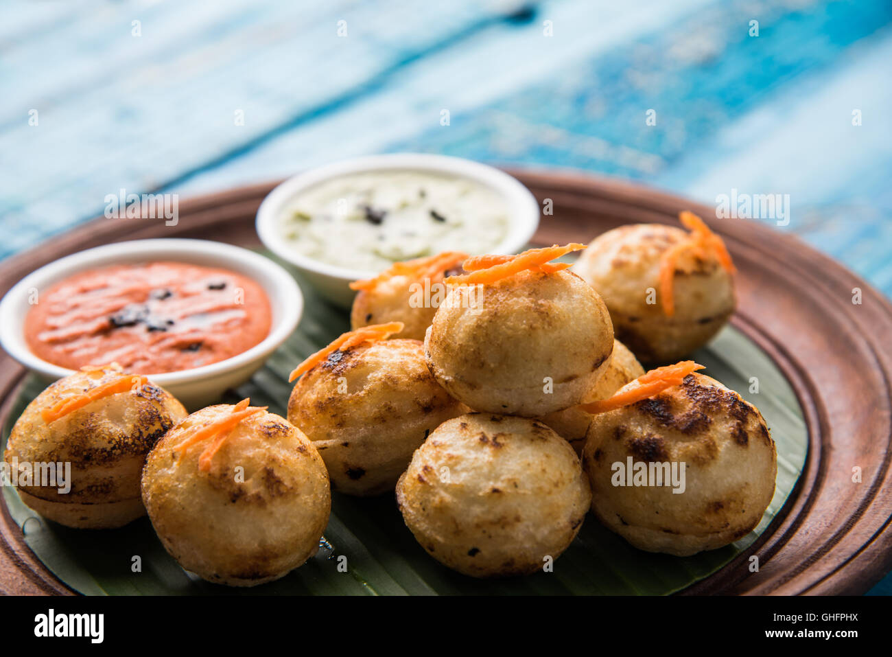south indian popular food Appe or Appam or Rava Appe Stock Photo - Alamy