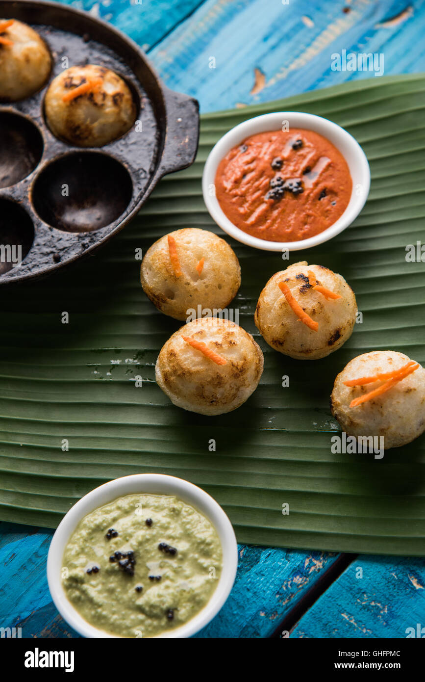 south indian popular food Appe or Appam or Rava Appe Stock Photo - Alamy