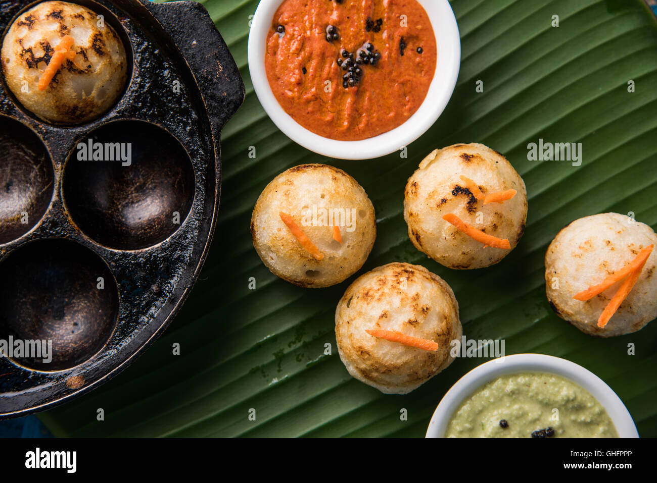 south indian popular food Appe or Appam or Rava Appe Stock Photo - Alamy