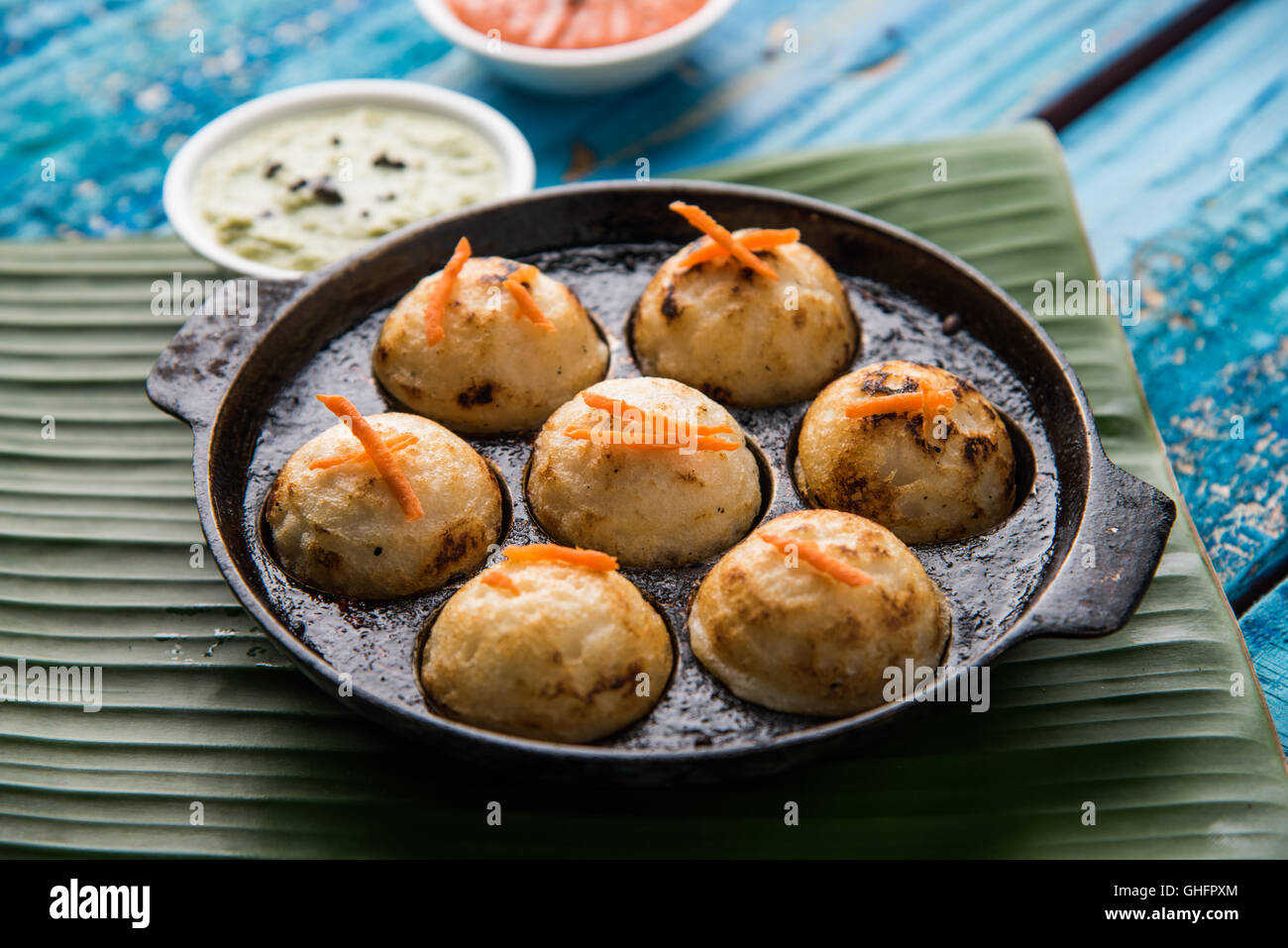 south indian popular food Appe or Appam or Rava Appe Stock Photo - Alamy
