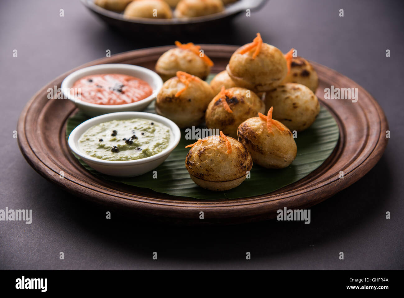 south indian popular food Appe or Appam or Rava Appe Stock Photo - Alamy