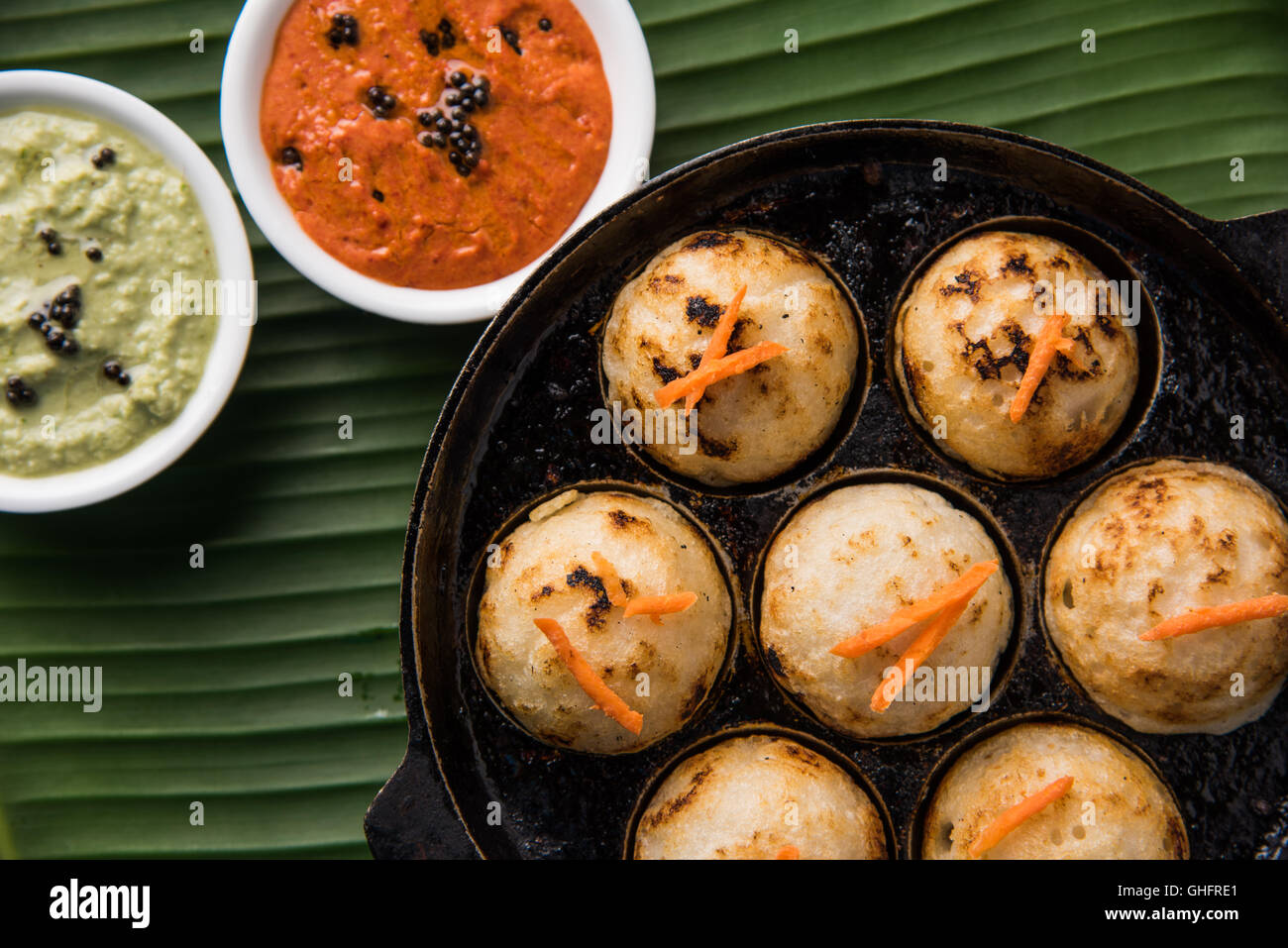 south indian popular food Appe or Appam or Rava Appe Stock Photo - Alamy