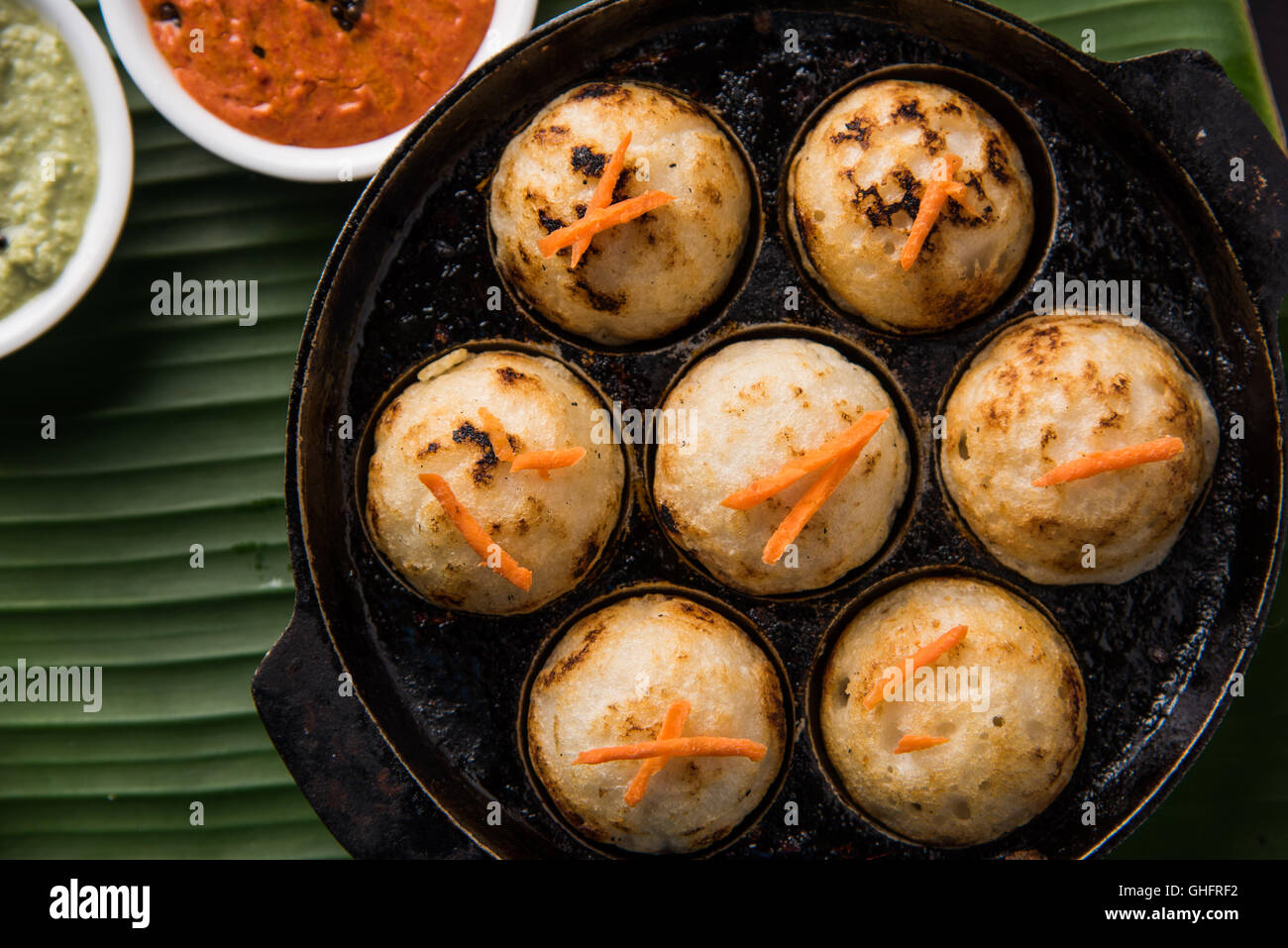 south indian popular food Appe or Appam or Rava Appe Stock Photo - Alamy