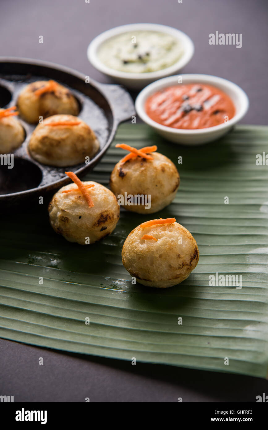 south indian popular food Appe or Appam or Rava Appe Stock Photo - Alamy