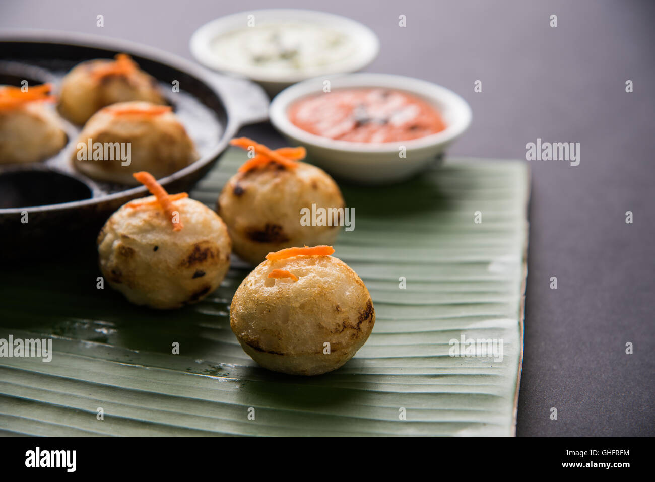 south indian popular food Appe or Appam or Rava Appe Stock Photo - Alamy