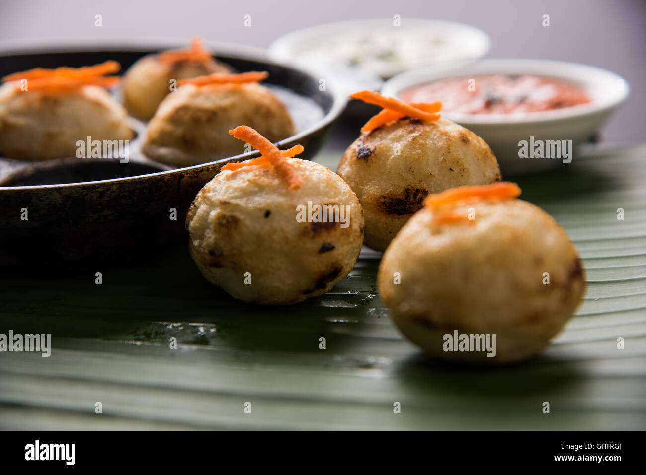 south indian popular food Appe or Appam or Rava Appe Stock Photo - Alamy