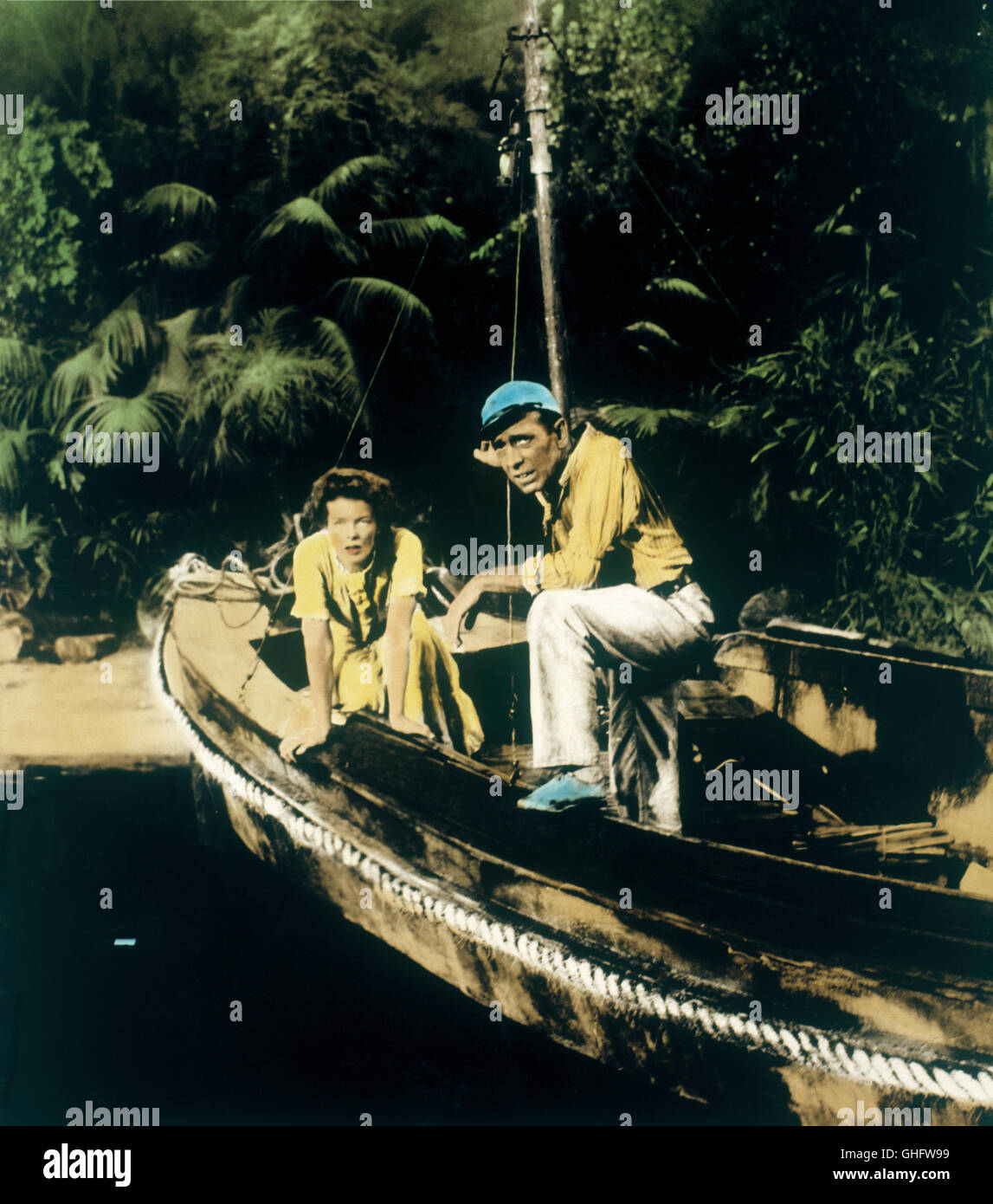 Rosie Sayer (KATHARINE HEPBURN), Captain Charlie Allnut (HUMPHREY ...