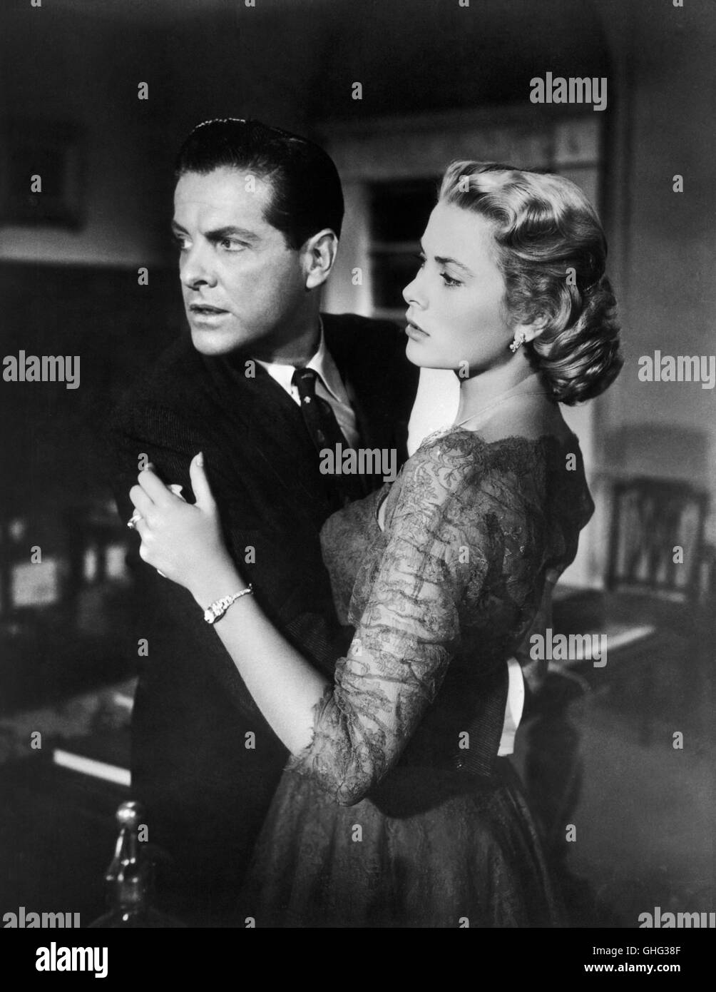 ROBERT CUMMINGS (Mark Halliday) and GRACE KELLY (Margot Wendice) Regie ...
