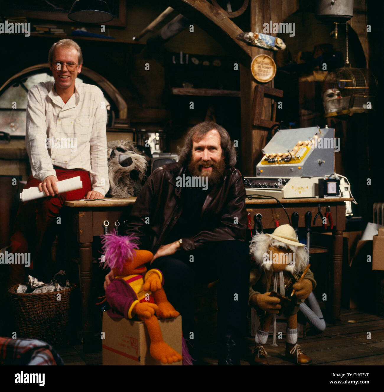 JIM HENSON als Gast bei der ZDF-Kindersendung Die Fraggles (Fraggle ...