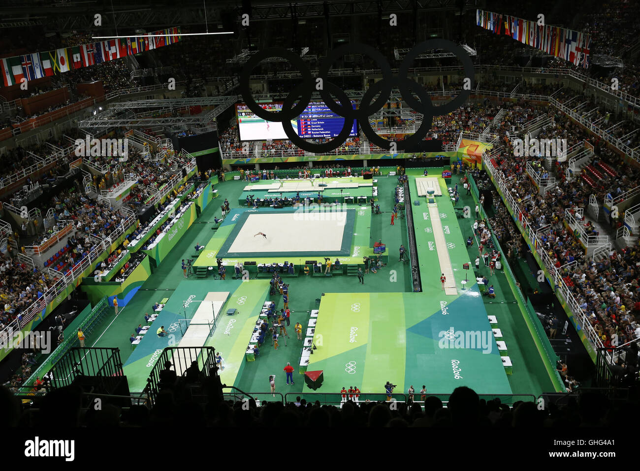 Rio olympic arena on fourth day rio olympics games hi-res stock photography and images - Alamy