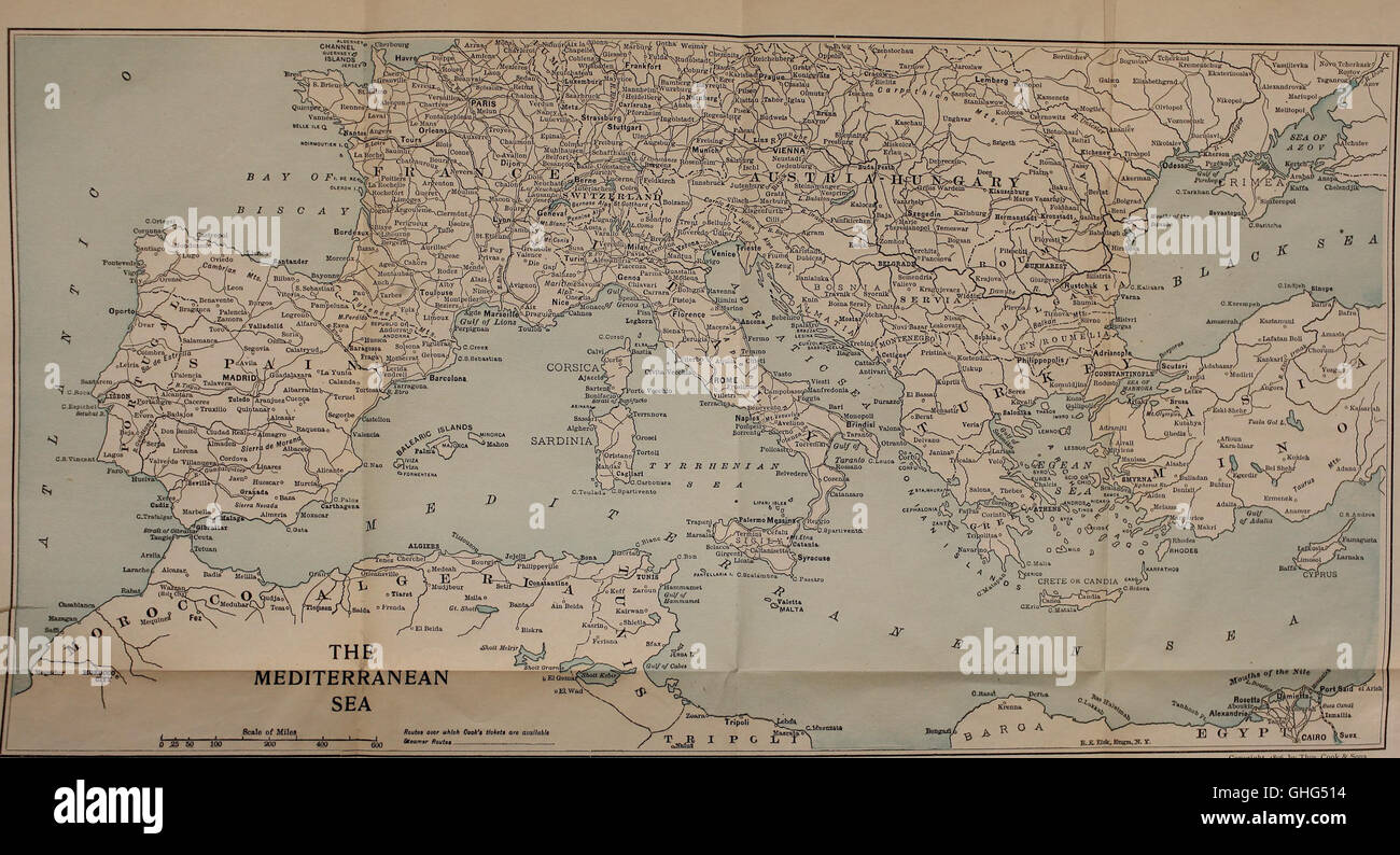 The Mediterranean - its storied cities and venerable ruins (1902 Stock ...