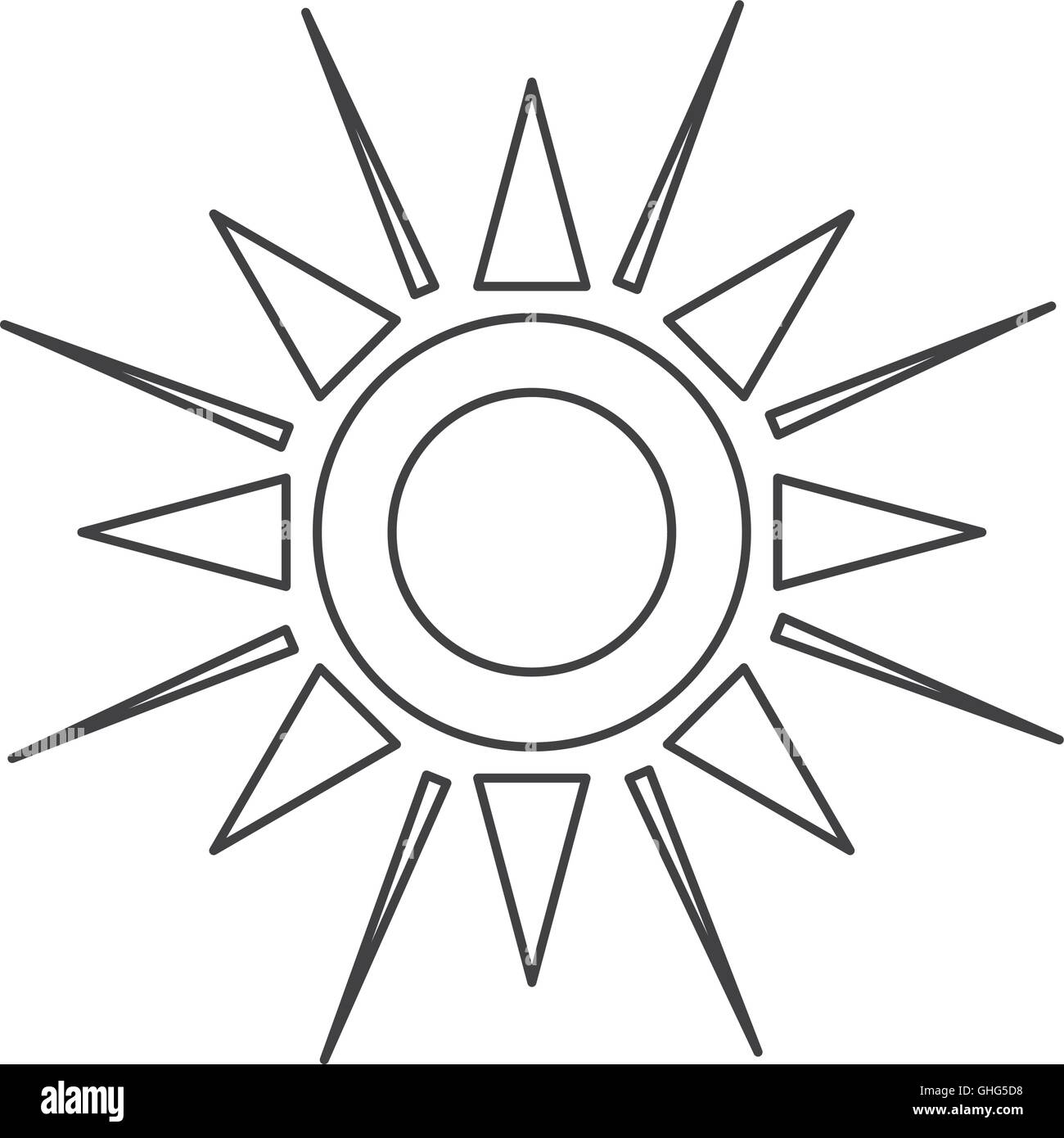 geometrical sun representation icon Stock Vector Image & Art - Alamy