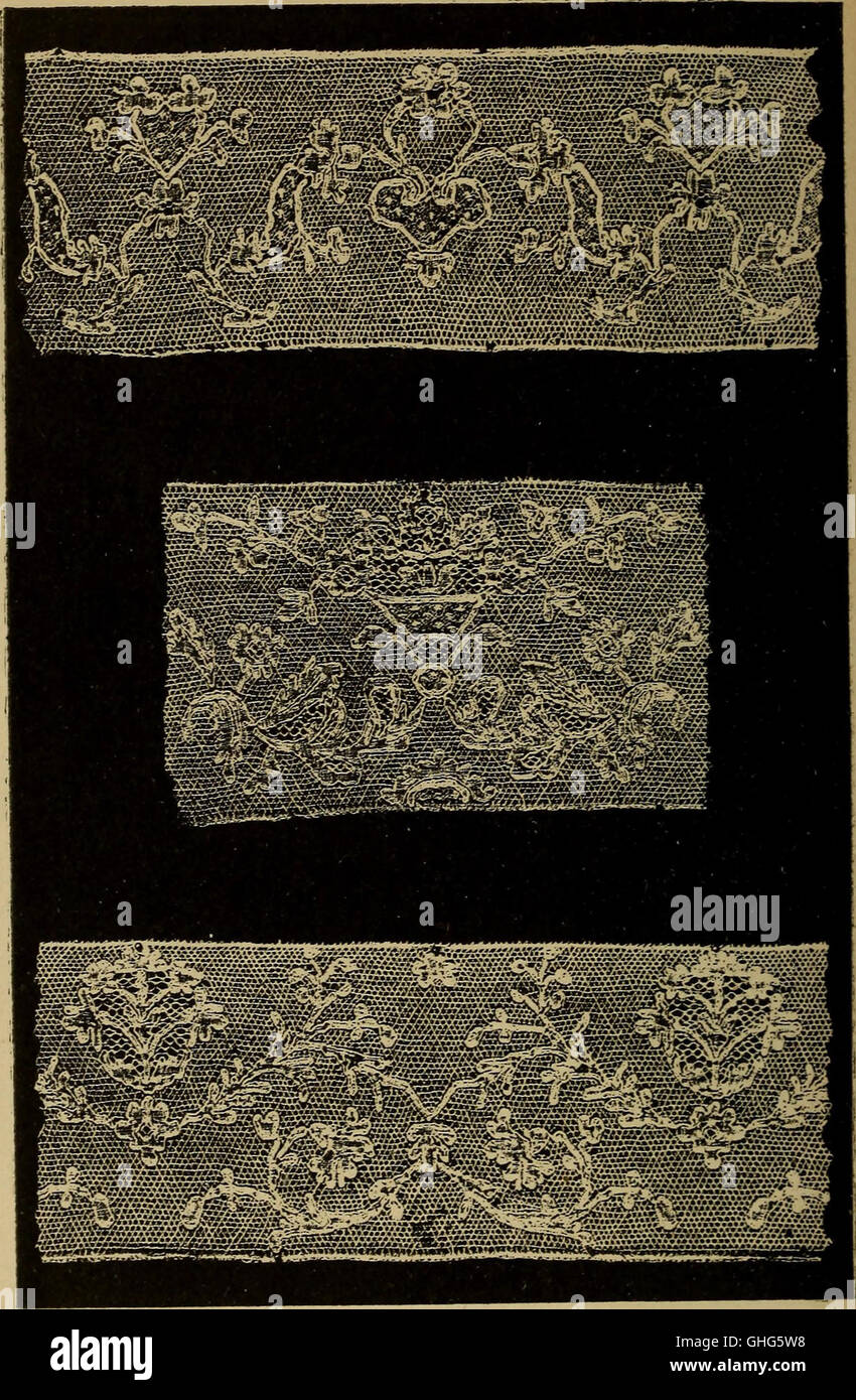 This book details various types of lace and guipure, both old and ...