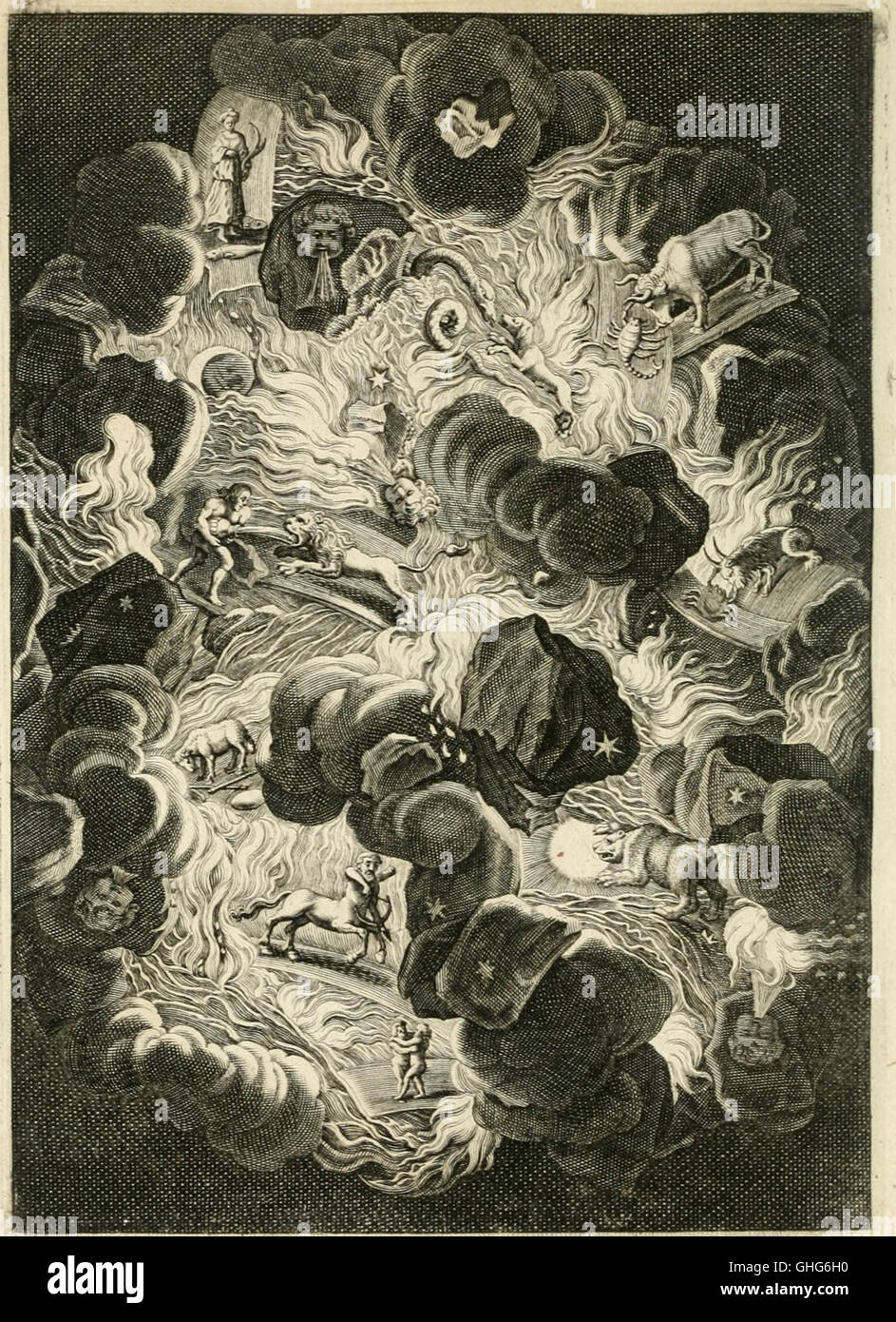 A collection of engravings from the Temple of the Muses, created by ...