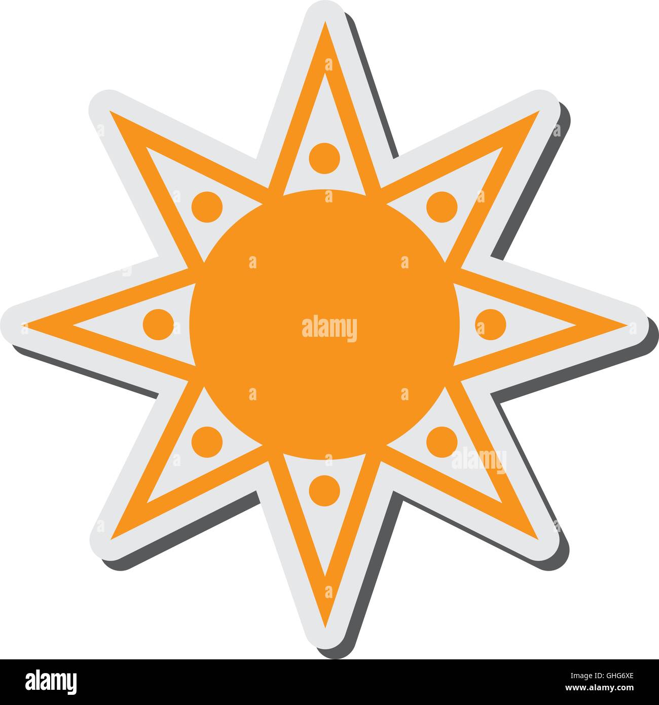 geometrical sun representation icon Stock Vector Image & Art - Alamy