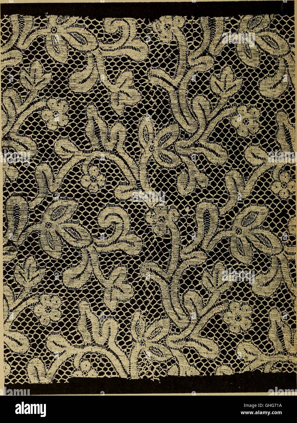This French work offers a study of lace and guipure, showcasing both ...