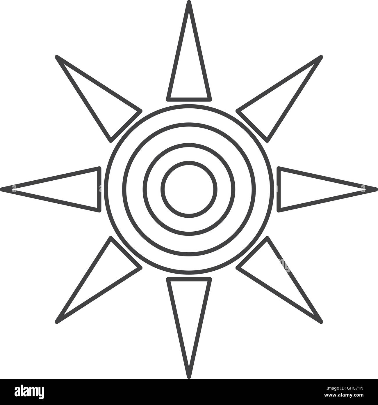 geometric sun representation icon Stock Vector Image & Art - Alamy