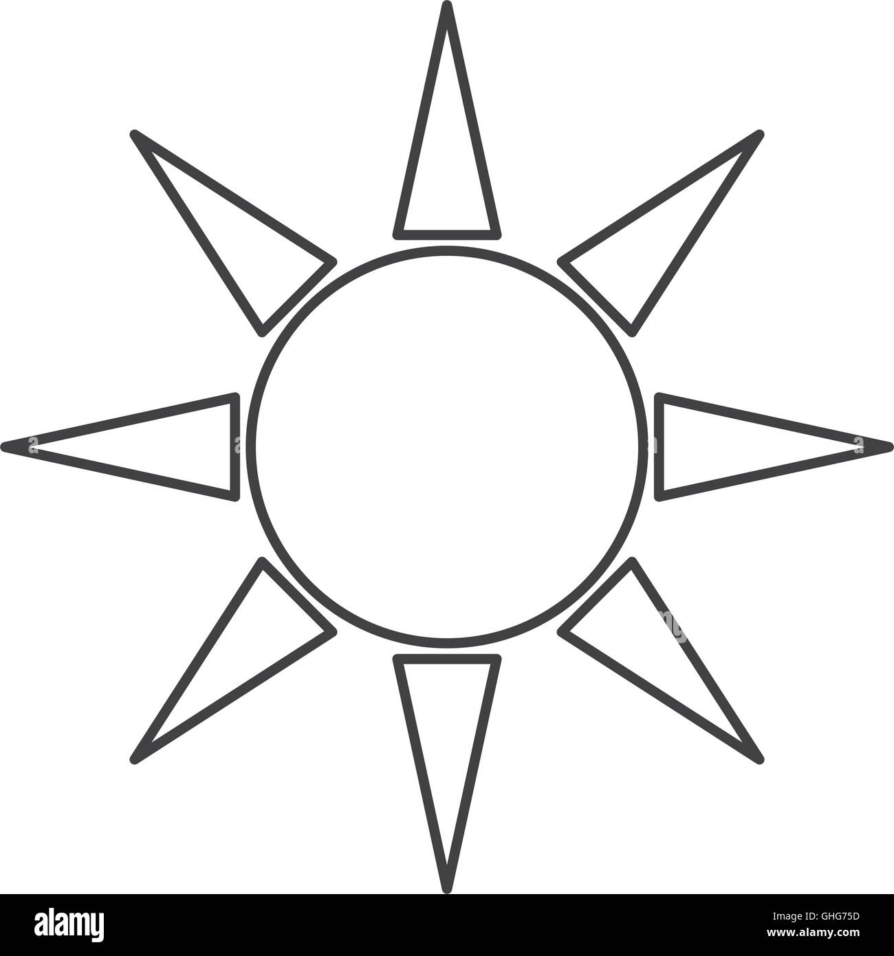 geometric sun representation icon Stock Vector Image & Art - Alamy