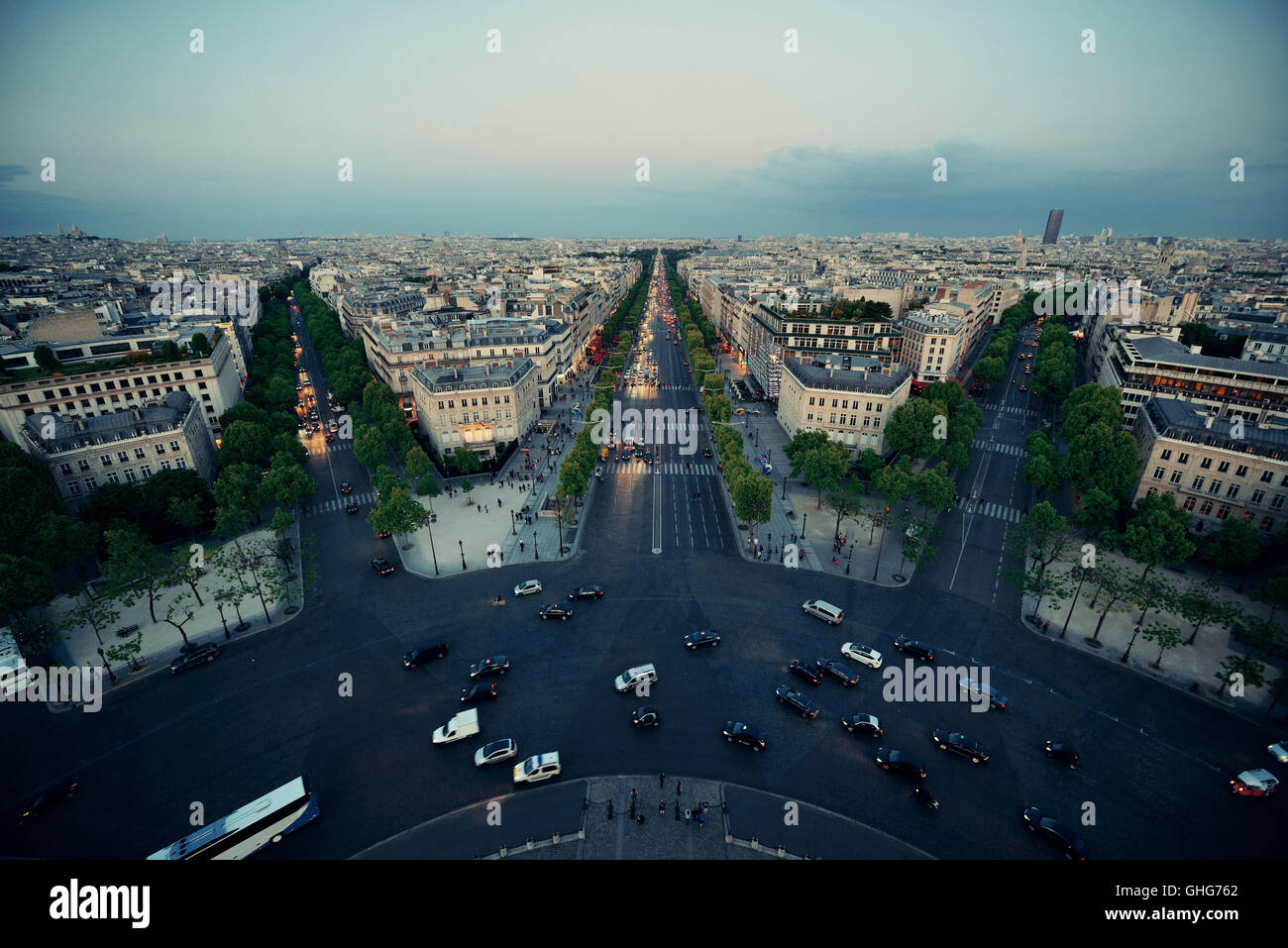 Paris rooftop view hi-res stock photography and images - Alamy