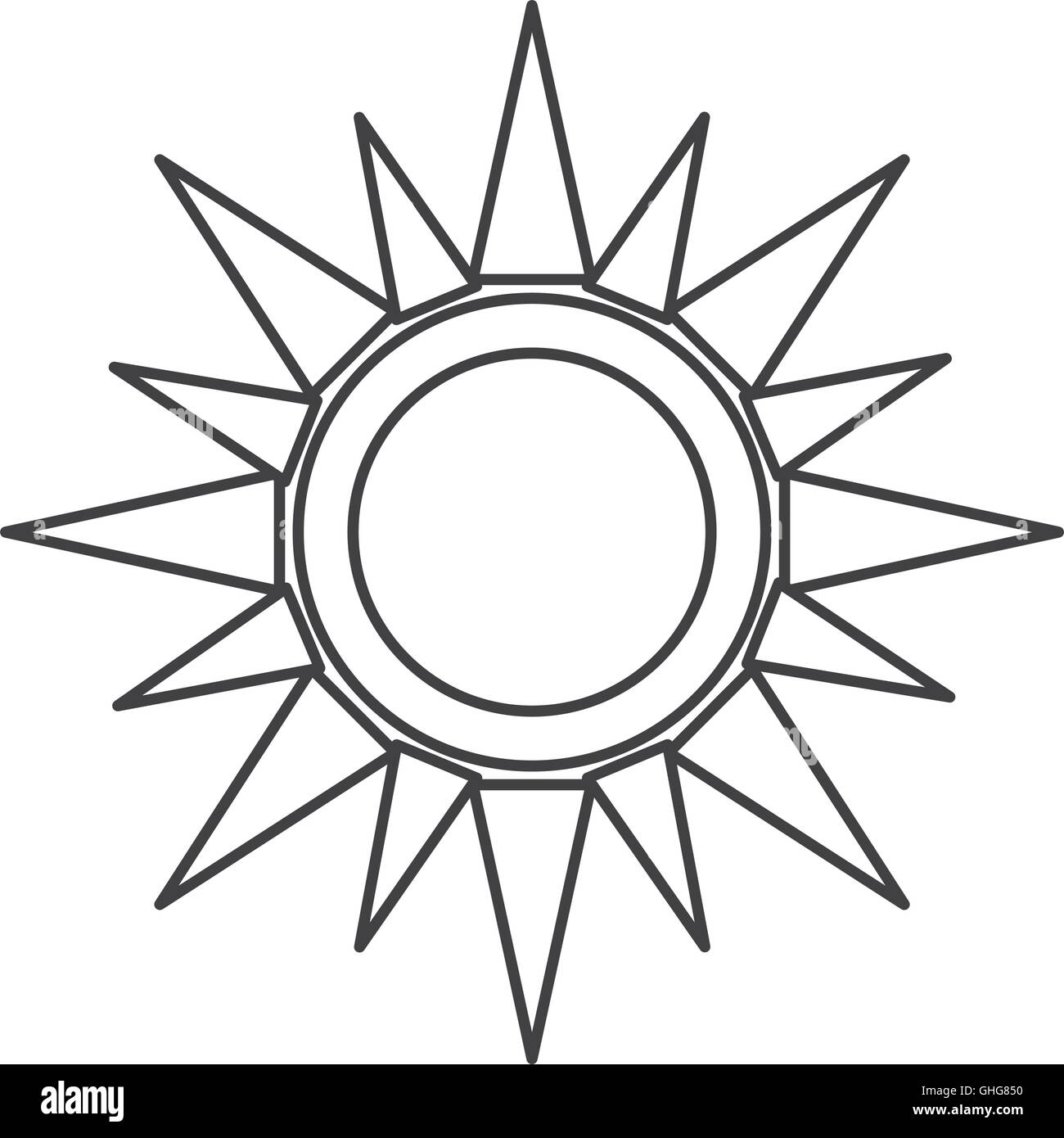 geometric sun representation icon Stock Vector Image & Art - Alamy