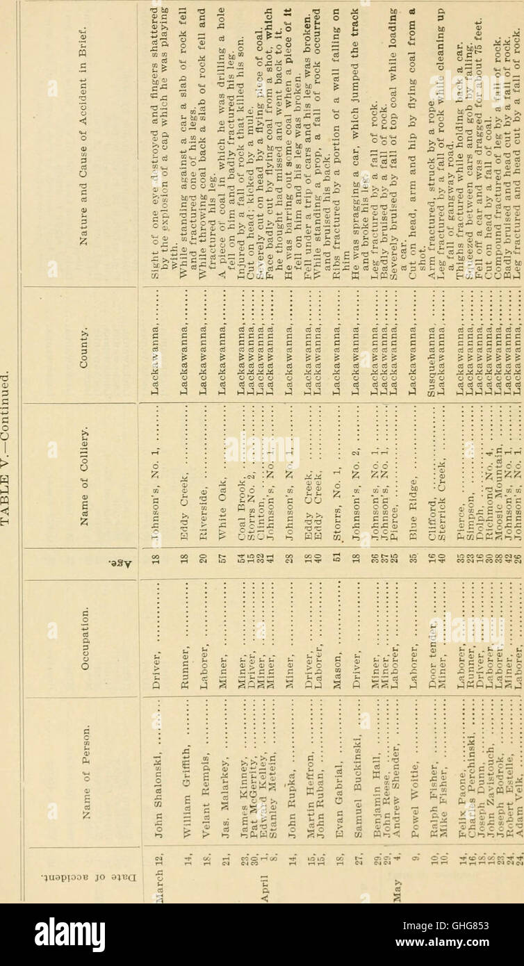 The 1899 report from the Bureau of Mines, detailing mining activities ...