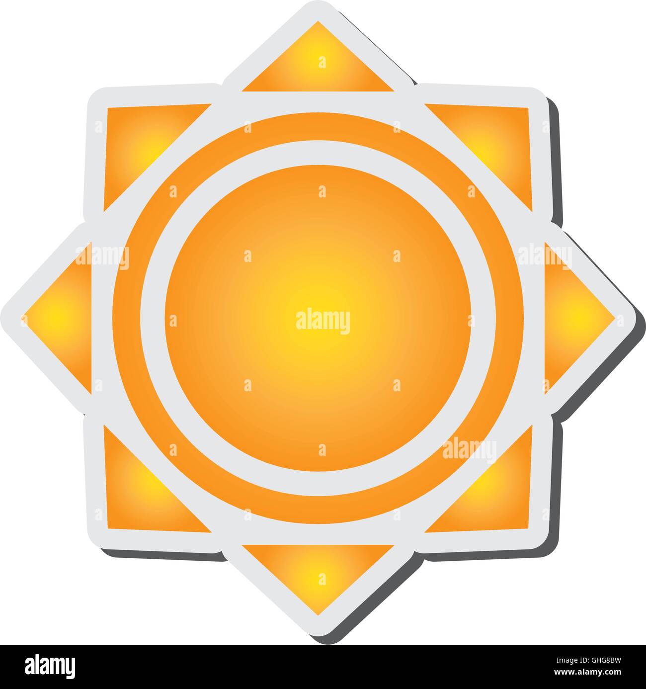 geometric sun representation icon Stock Vector Image & Art - Alamy