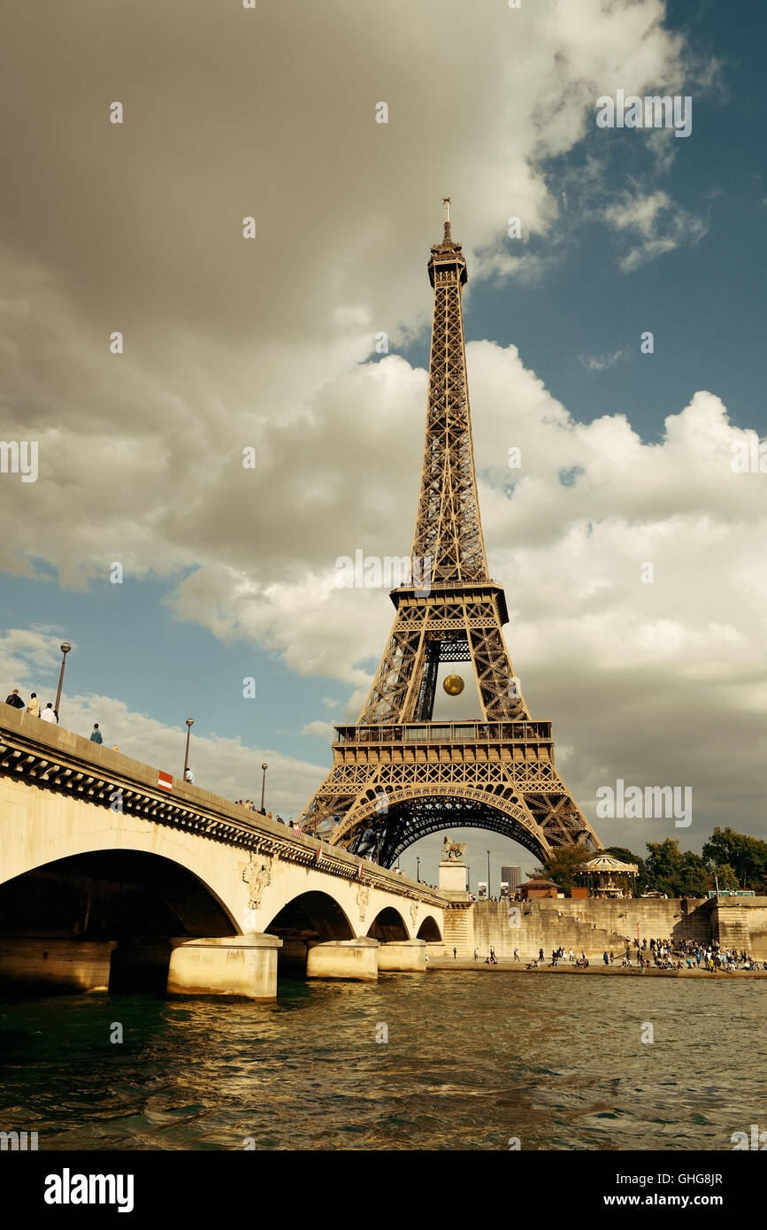 River Seine and Eiffel Tower in Paris, France Stock Photo - Alamy