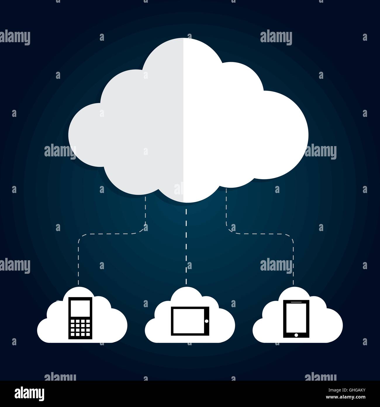 Cloud Computing And Hosting Design Stock Vector Image And Art Alamy