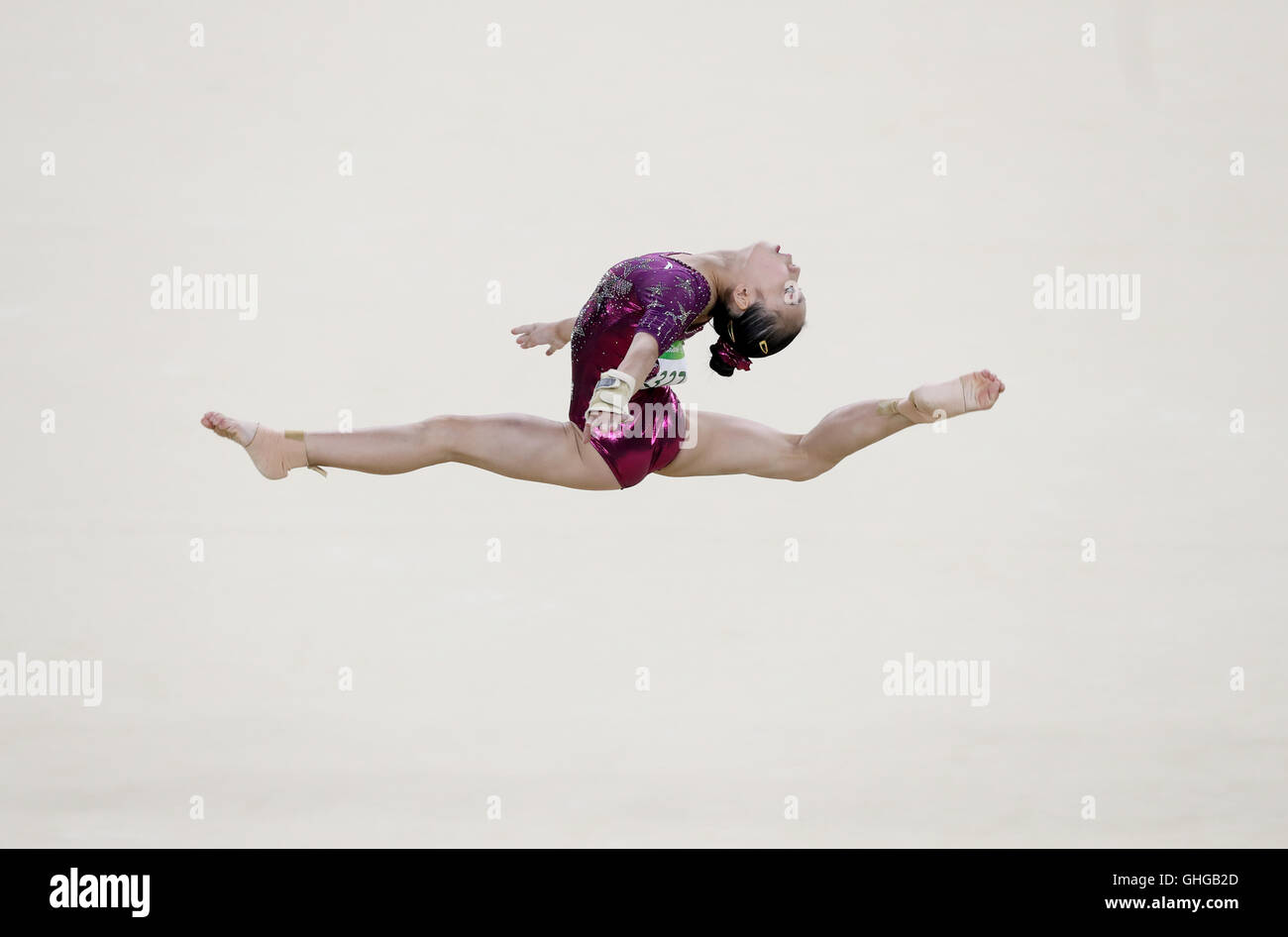 China's Wang Yan competes in the women's team gymnastics final at the ...