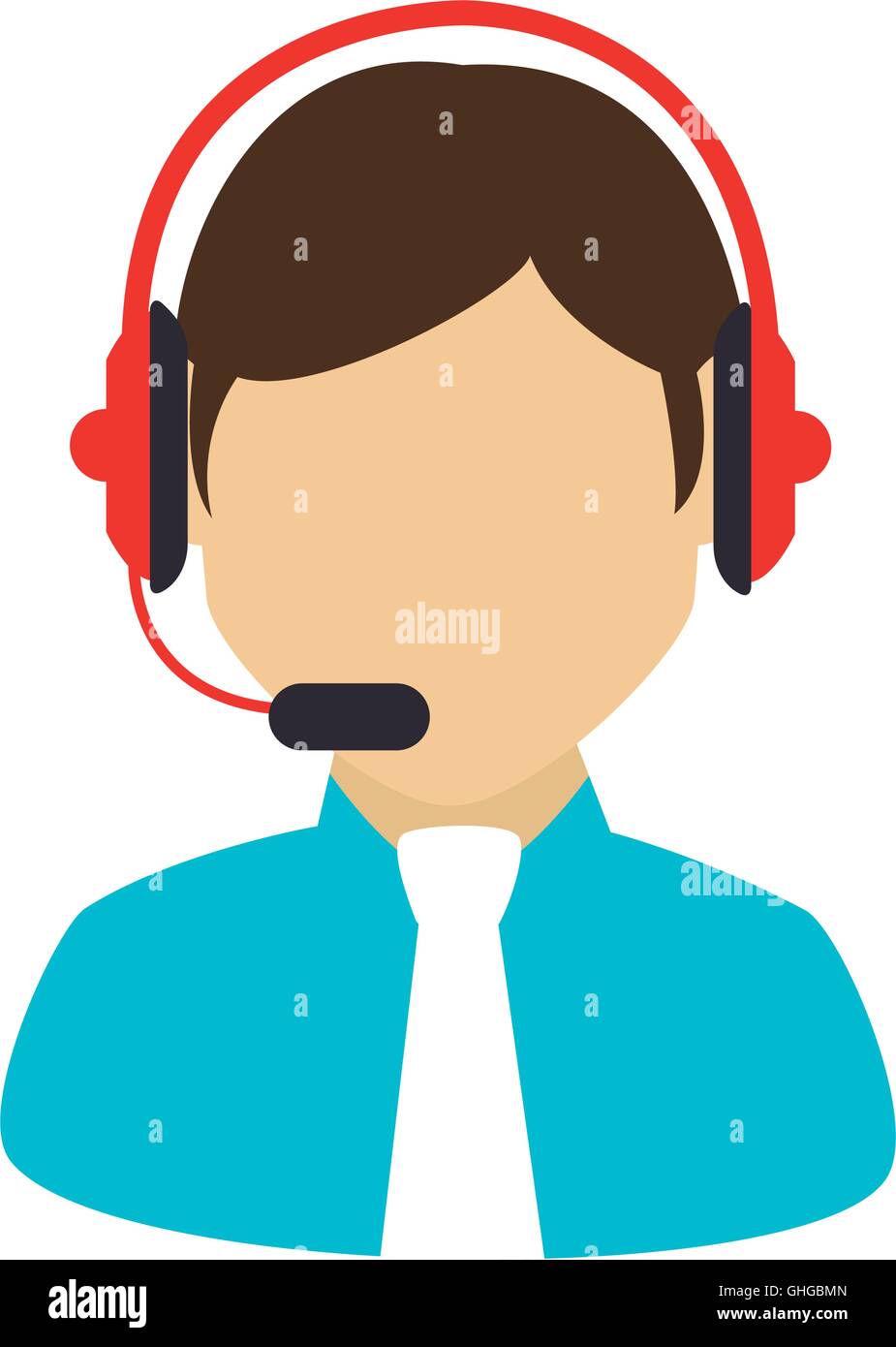 male call center headset icon vector illustration Stock Vector Image ...