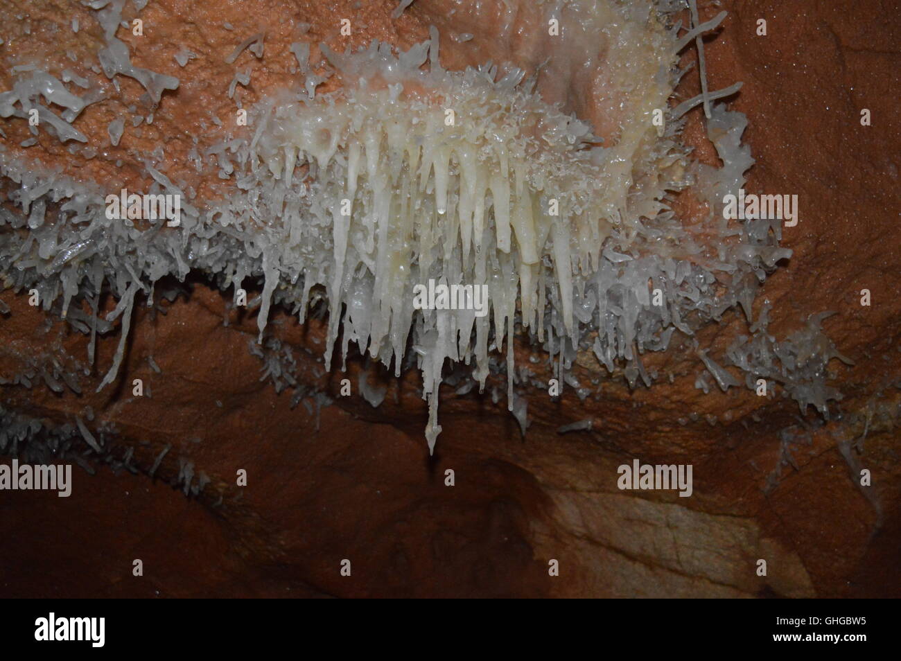The ceiling of a cave with crystal bauxite Stock Photo - Alamy