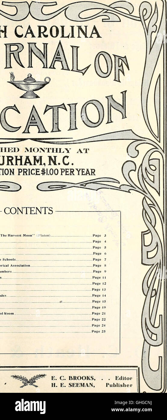 The 1907 North Carolina Journal of Education focuses on the ...
