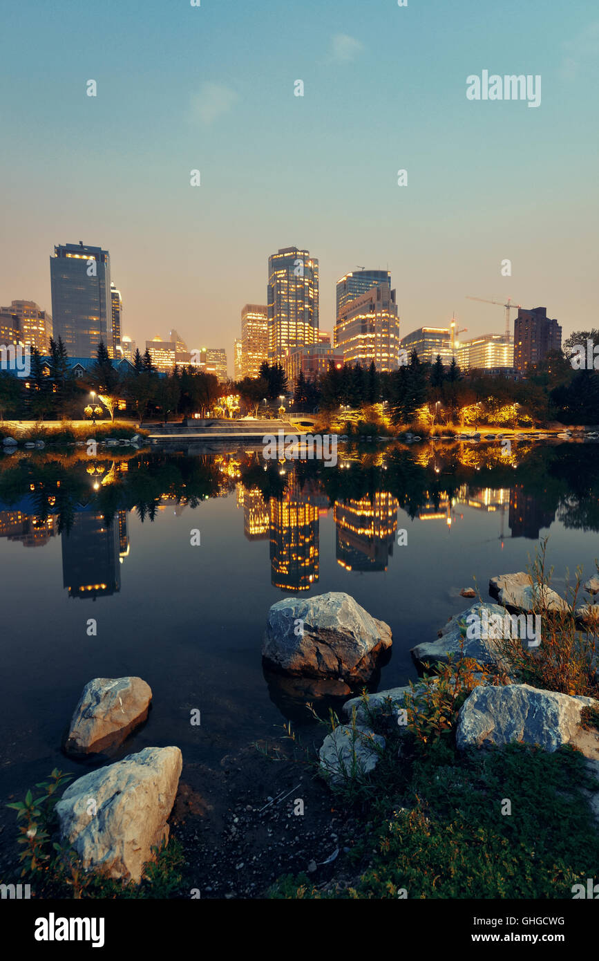 Calgary Prince's Island at night, Canada Stock Photo - Alamy